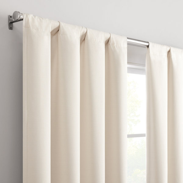 Eclipse Curtains Eclipse Cannes Magnitech 100% Blackout Curtain, Rod Pocket, Seamless Magnetic ...